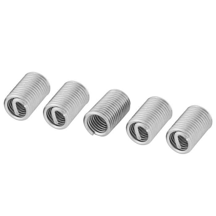 SS304 fil enroulé vis filetage insert vis hélicoïdale filetage M6 x 1,0 ...