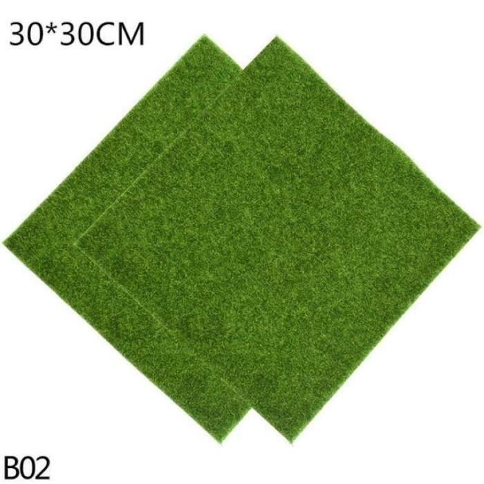 WE05271-Tapis de gazon artificiel 15cm-30cm. 1 pièce. Simulation de mousse de gazon vert. Micro ...
