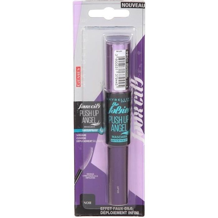 MAYBELLINE Mascara Push Up Angel Waterproof - Noir - Cdiscount Au quotidien