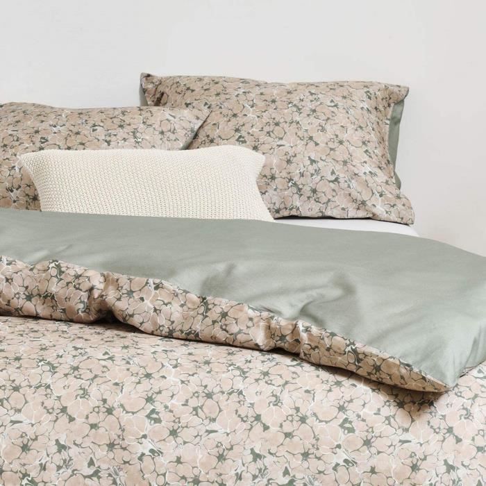 Marc O Polo Lakua Green Parure de lit en satin de coton mako avec 1 ...