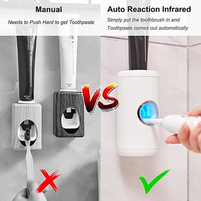 Distributeur de dentifrice,Black--Distributeur automatique de ...