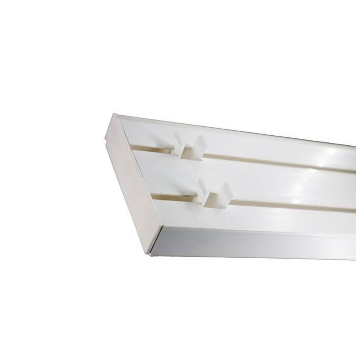 Tringle déco Rail PVC blanc 2 voies de 180cm - Cdiscount Maison