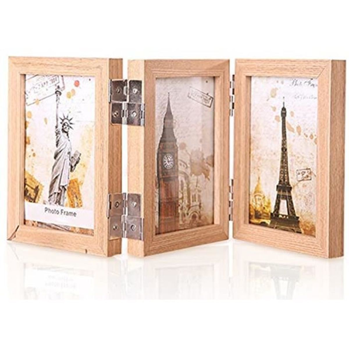 Cadre photo de bureau pliable triple - Cdiscount Maison