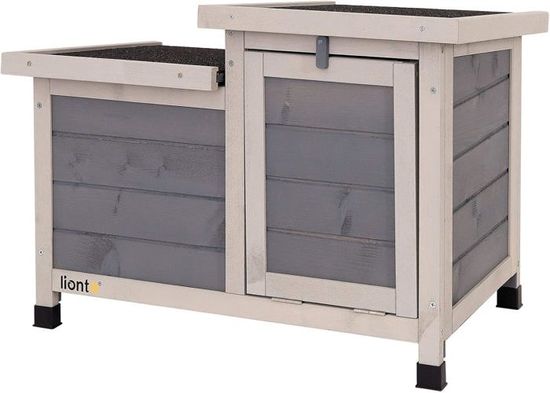 Lionto Clapier Bois pour Lapins Petit enclos Animaux Clapier d’extérieur 70x43x45 cm112 ...