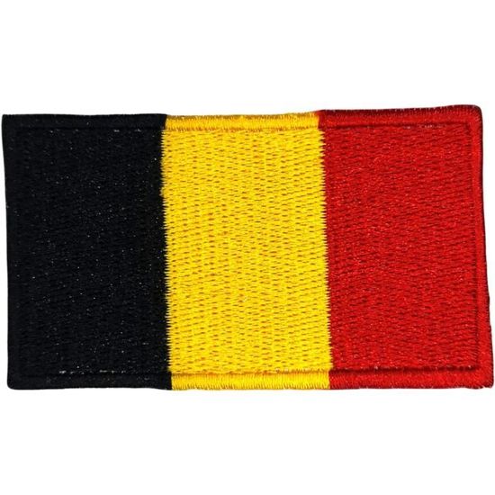 Écusson Brodé Drapeau National De La Belgique À Thermocoller Ou À ...