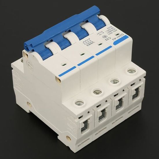 Cikonielf Disjoncteur DZ47-63 4P Residual Circuit Breaker, 32A 400V Miniature RCCB Current ...