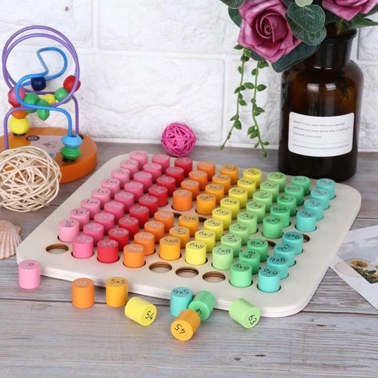 JNG® Table de multiplication Mathématiques Jouets pédagogiques en bois ...