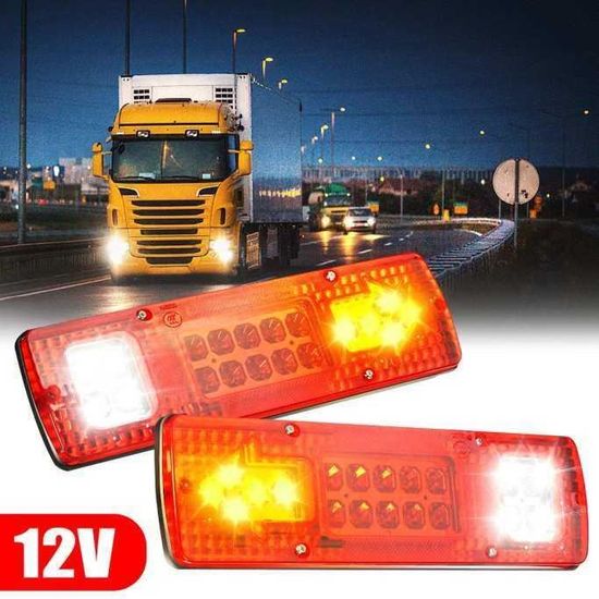 OPI09557-FEUX DE GABARIT,Feux arrière de voiture 12V 19 LED, 2 pièces ...