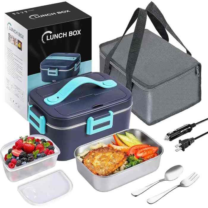 Lunch Box Chauffante Electrique 2L 60W, Boîte à Repas 220V 24V 12V pour ...