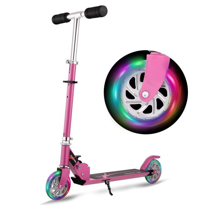 Trottinette rose deux roues lumineuses - Achat / Vente jeux et jouets ...