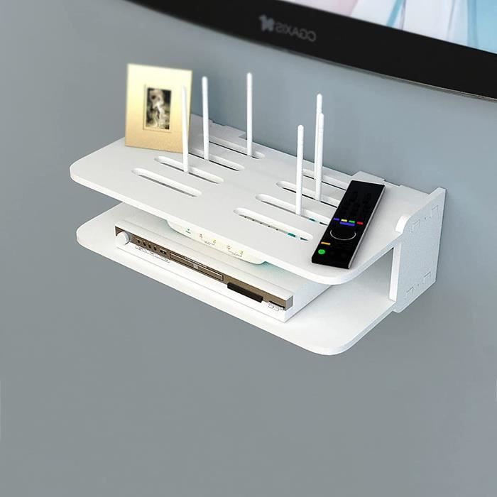 Wireless Router WiFi Box,Étagère Flottante Murale pour Armoire de ...