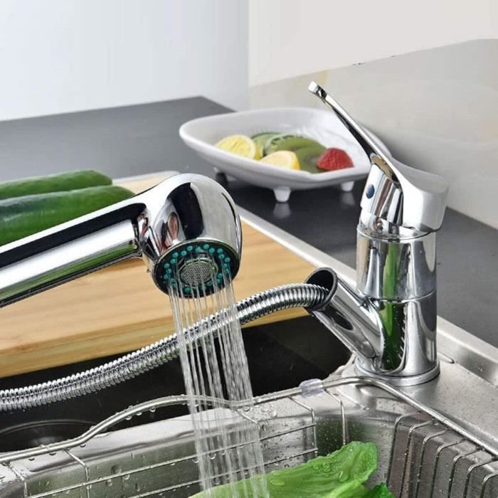Robinet De Cuisine Avec Douchette Extensible, Rotatif À 360 ...