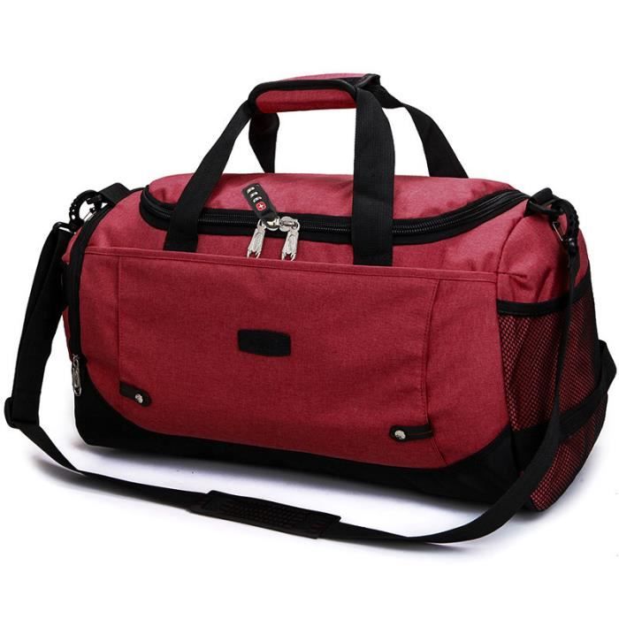 Rouge foncé - sac de voyage étanche multifonctionnel pour hommes ...