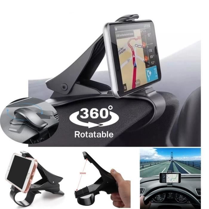 Accessoires Voiture Support GPS universel pour tableau de bord de voiture pour telephone portable antiderapant rotatif a 360 degres Cdiscount Telephonie