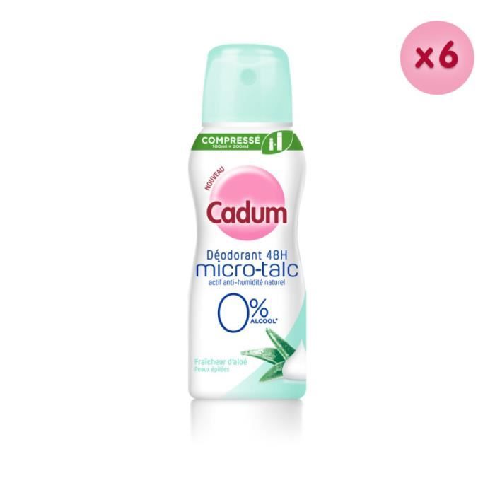 6 Déodorants Micro talc Fraîcheur d'Aloé Compressé, 100ml - Cdiscount ...