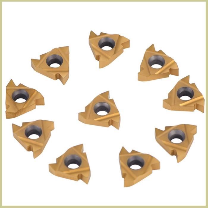 Boîte à Outils de Tournage de , Inserts en Carbure CNC, Coupe-lame, Ensemble de 10 Pièces ...