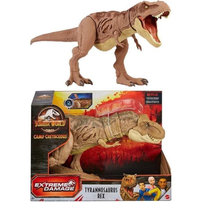 JURASSIC WORLD DOMAGE EXTREME DINOSAURE TYRANNOSAURUS REX - Cdiscount ...