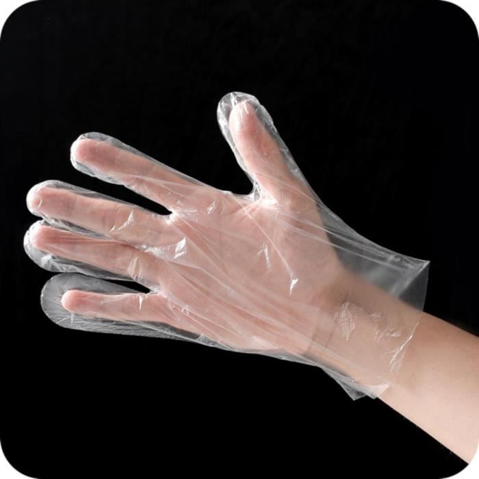 100Pcs Gants transparents jetables imperméables en plastique Outil de ...