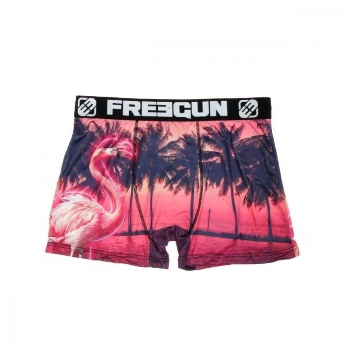 FREEGUN Boxer Homme Maintien Anti-Glisse, Calecon Homme, Maille Aérée ...