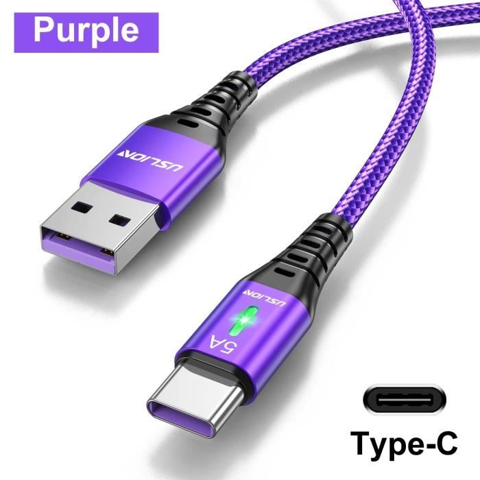 Câble USB - RNCYN - Type C Micro USB - Charge rapide 5A - 1m ...