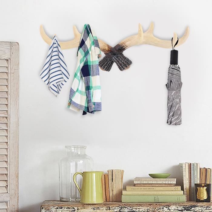 SALALIS Cintre mural Moderne Cerf Décoratif Mur Crochet Rack Chapeau ...