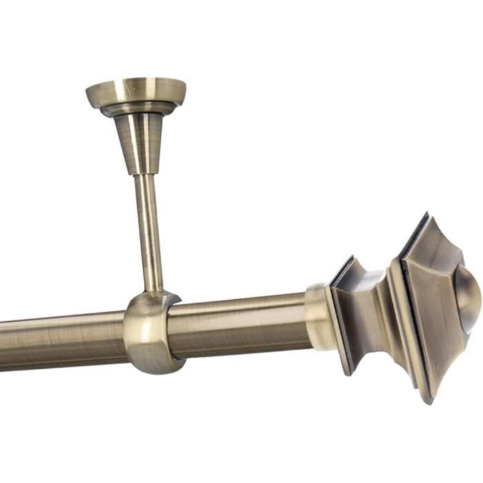 25Mm Kit De Tringle A Rideau Metal Fixation Au Plafond Laiton Antique ...