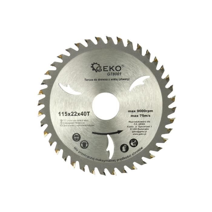 Lame De Scie Circulaire Pour Bois - 115 X 22,23 Mm - Avec 40 Dents Tct ...