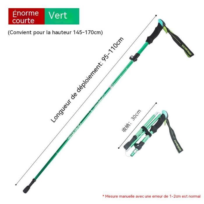 BATON DE MARCHE Bâton de randonnée pliant Bâton rétractable à 5 ...