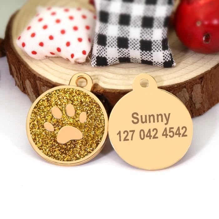 Plaque d'identification personnalisée pour chien et chat, plaque d ...