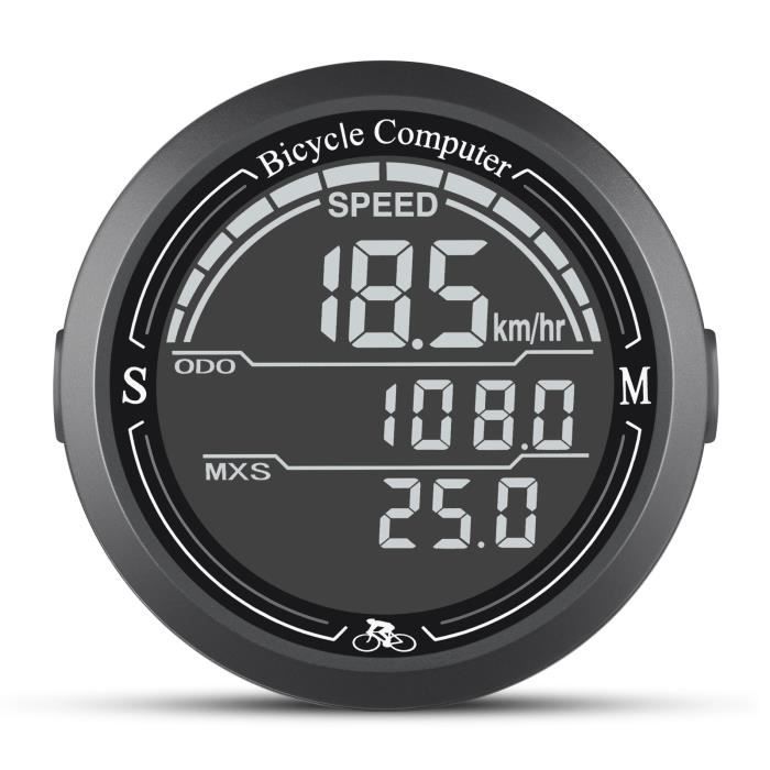 Compteur de vitesse - YYV - Multifonctionnel - Écran LCD - Imperméable ...