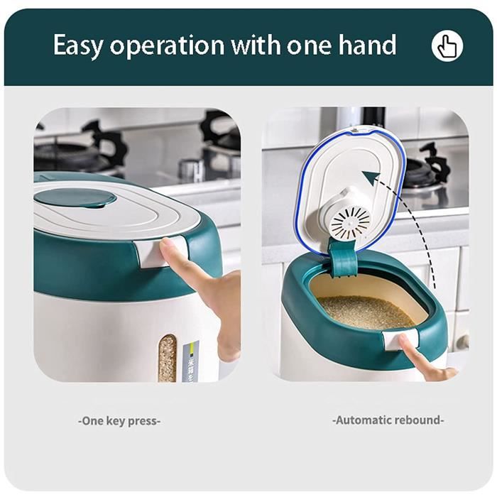 Conteneur de riz hermétique, conteneur de stockage de nourriture ...