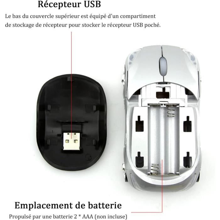 Souris Ordinateur Sans Fil En Forme De Voiture De Sport, Optique Souris ...