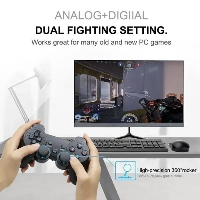 Pack manette de jeu sans fil 2,4 G Joystick USB ergonomique pour PC/TV ...