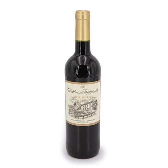 Vin rouge de Bordeaux AOP 2019 75cl CHATEAU BAYERETTE - La cave Cdiscount