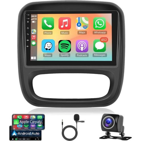 Android 11 Autoradio 2 Din Pour Opel Vivaro Renault Trafic Fiat Talento Nissan Nv300-Vw300 Avec ...