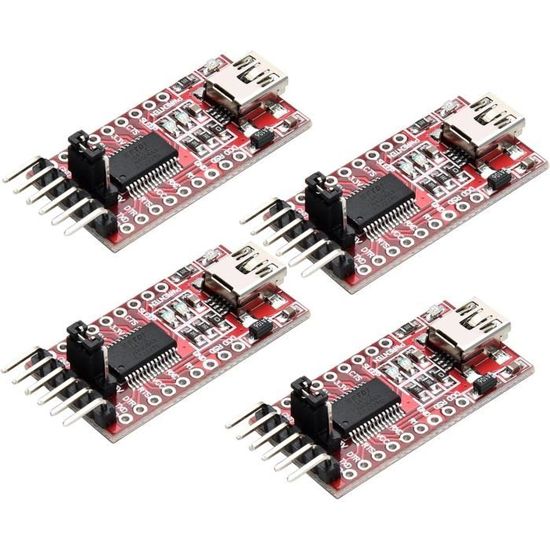 4X Ftdi Adaptateur Convertisseur Ft232Rl Usb À Ttl Serial Pour 3,3 V Et 5 V Pour Arduino ...