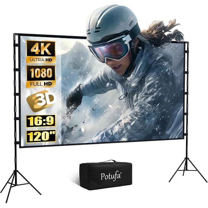 YSFMODE-Écran De Projection Hd 120" 16:9 Avec Trépied-Avec Sac De ...