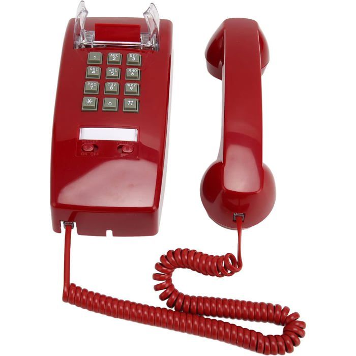 YSFMODE-Téléphone Mural Rétro De Style Ancien,Téléphone Filaire Étanche ...