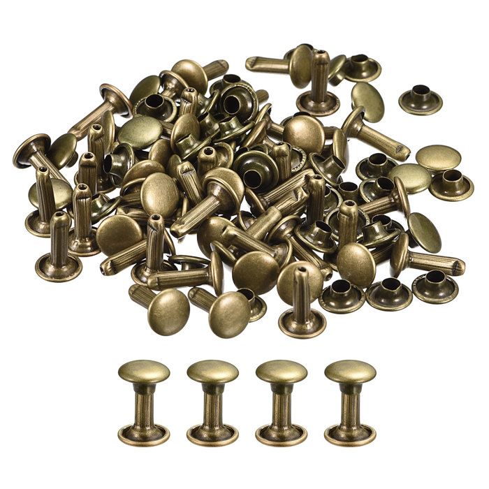 Rivet SOURCING MAP 100 Kits 8mm Double Capuchon Rivets 12mm Hauteur ...