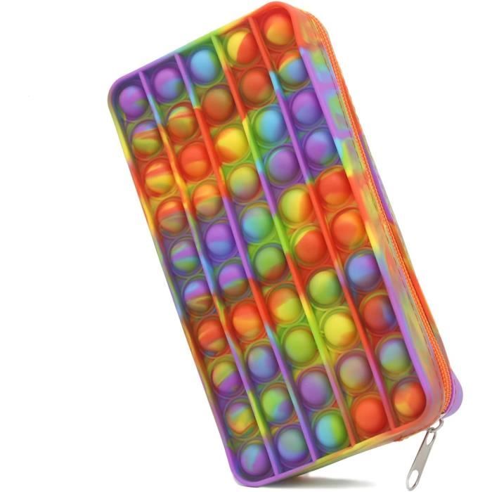 Fidget Crayons Sac, Pop It Crayons Sac, Push Pop Trousse, Décompression ...