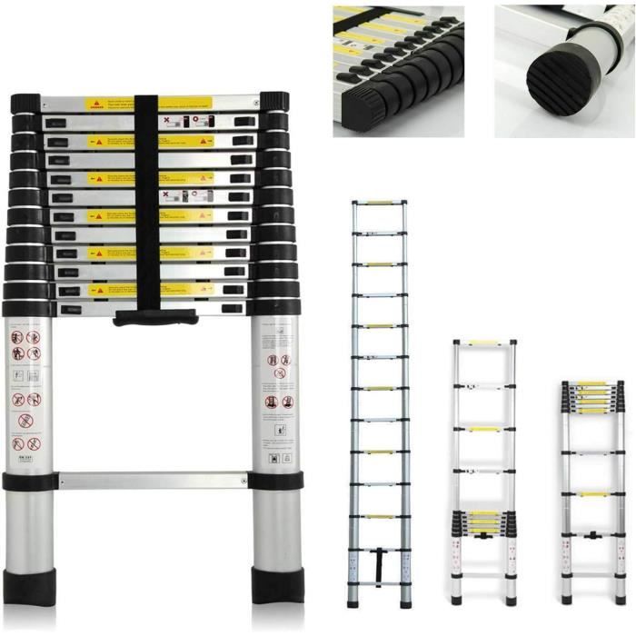 Escabeau Ménager Multifonction Pliable En Aluminium Réglable En Hauteur ...