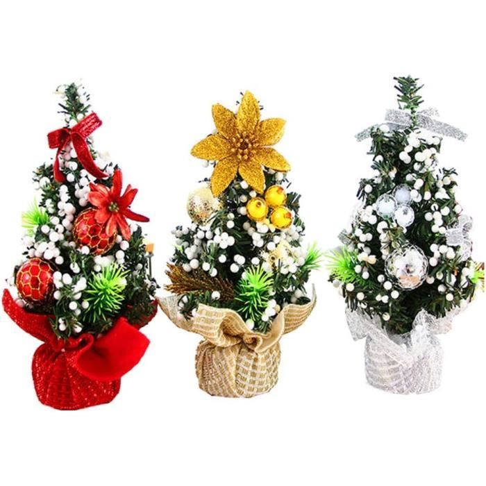 Sapin De Noel Mini, Miniature Arbre De Noël Artificiel 3 Pièces Argent ... Sapin De Noel Mini, Miniature Arbre De Noël Artificiel 3 Pièces Argent ...