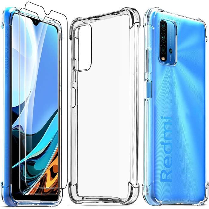 Coque Xiaomi Redmi 9T 4G + 2 Pièces Verre Trempé Protection écran ...