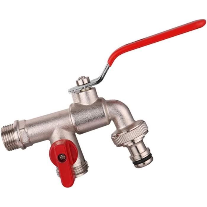 Robinet À Double Valve À 90 Degrés En Laiton Durable Pour La Maison, Le ...