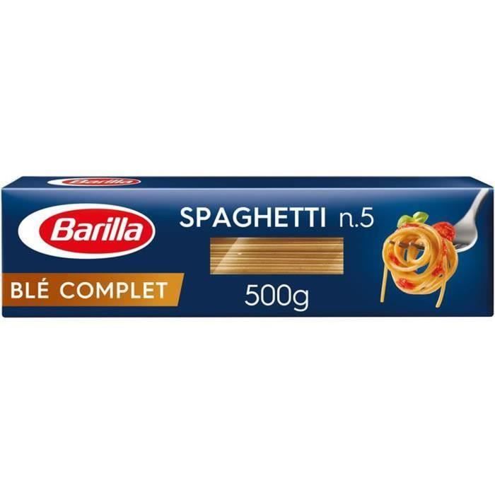 LOT DE 5 - BARILLA - Pâtes Spaghetti N° 5 au Blé Complet - paquet de ...