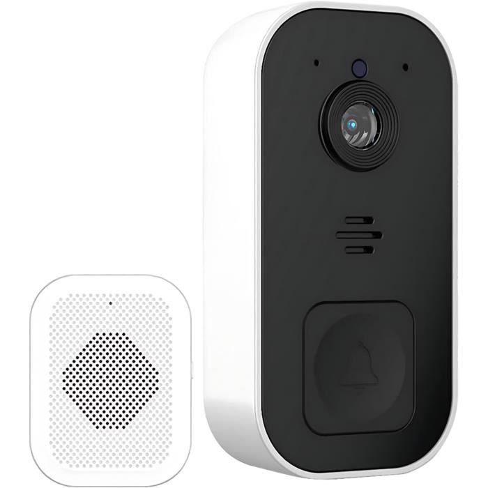 Sonnette De Porte Sans Fil Avec Carillon 720P - Sonnette Vidéo Étanche ...