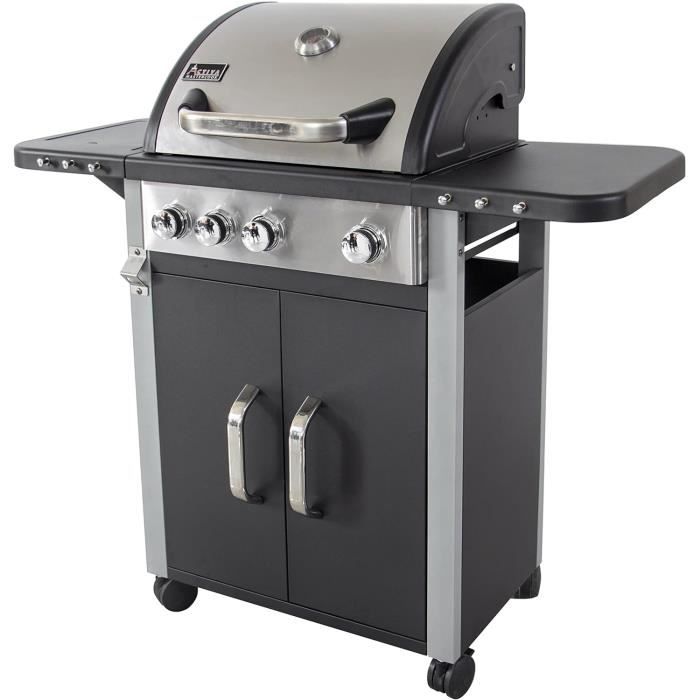 Detroit Barbecue À Gaz 3 + 1 Chariot 3 Brûleurs[J615] - Cdiscount Jardin