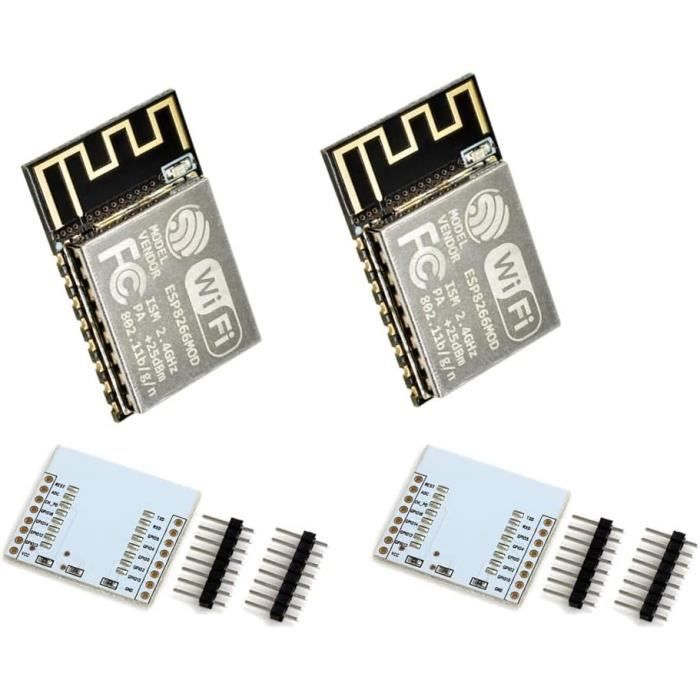 2Pcs Esp-12S Esp12S Esp8266 Serial Wifi Module (Upgrade Esp-12) +Plate Expansion | 2 Pcs Esp8266 ...