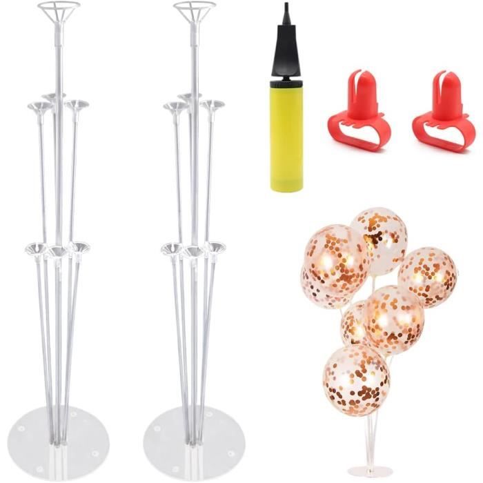 PANXIN Lot de 2 Supports de Base de Ballons avec 1 Pompe et 2 Nœuds de ...
