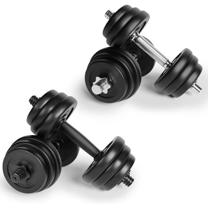 Physionics Haltère - Poids de Musculation - Set de 2 (2x15-20 kg ...